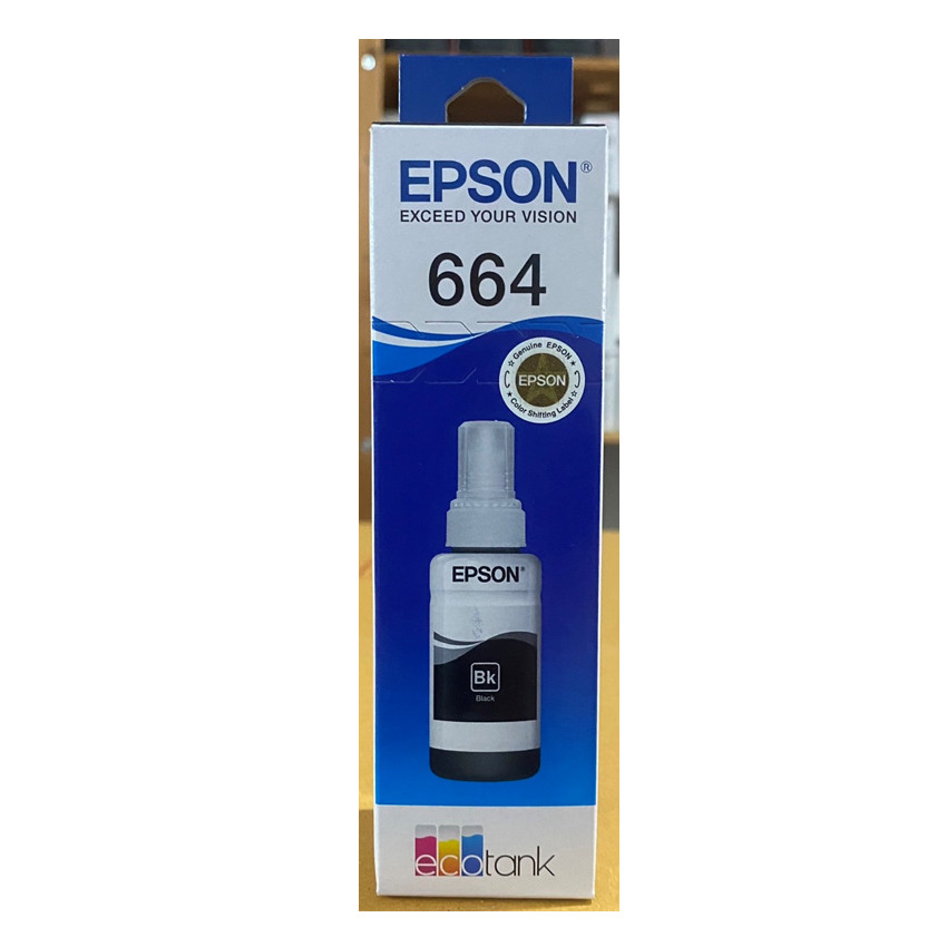 Epson 664 BK น้ำหมึกเติมแบบขวด สีดำ ของแท้ 70 ml (T664100 ...