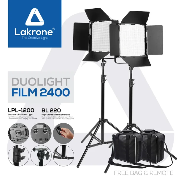 ชุด FILM LIGHT ไฟวีดีโอ LPL-1200 Lakrone LED Panel Light 1200 พร้อมกระเป๋า - LOOKCAMERA อุปกรณ์ ...