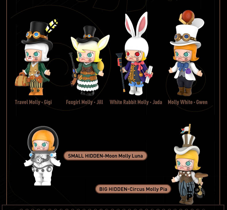 [ เลือกตัวได้ ] Molly : Steam Punk [ Pop Mart ] ตุ๊กตาฟิกเกอร์ Art Toys ...