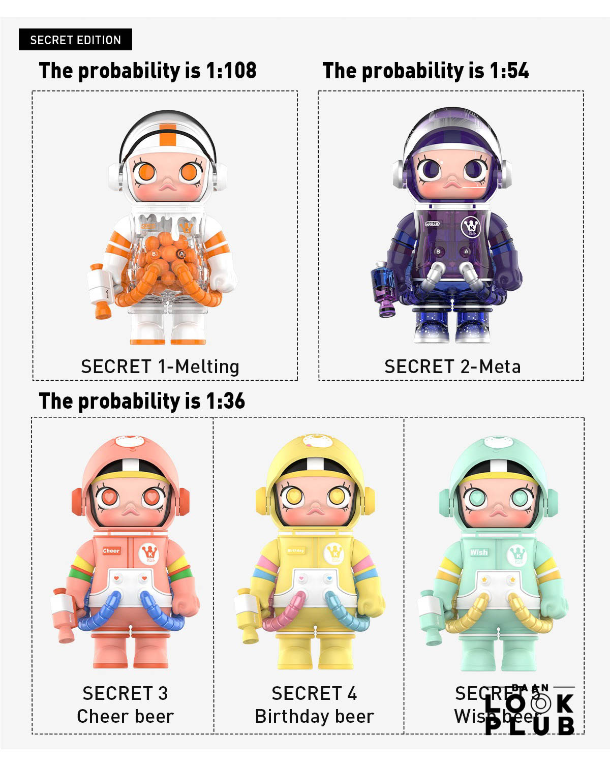 [ เลือกตัวได้ ] Molly Mega Molly Space V 2 [ Pop Mart ] ตุ๊กตาฟิกเกอร